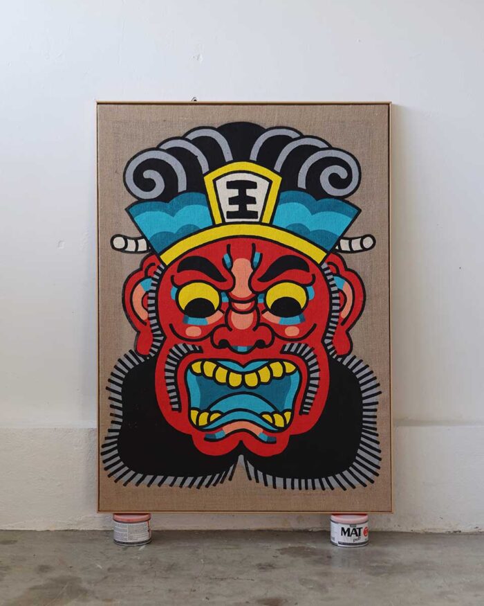 "Red Lights Enma" Original Canvas - PowerNotte | Radical Handcraft ...